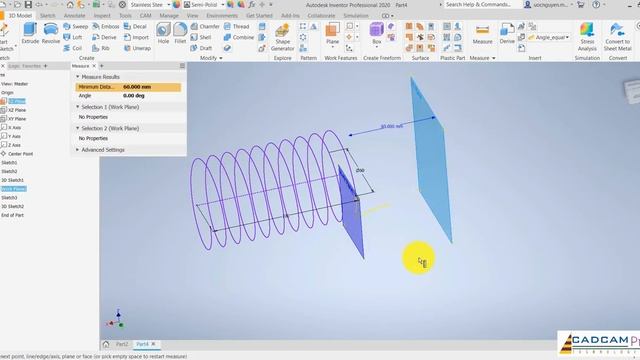 #158 Autodesk Inventor 2020. Создание модели пружины