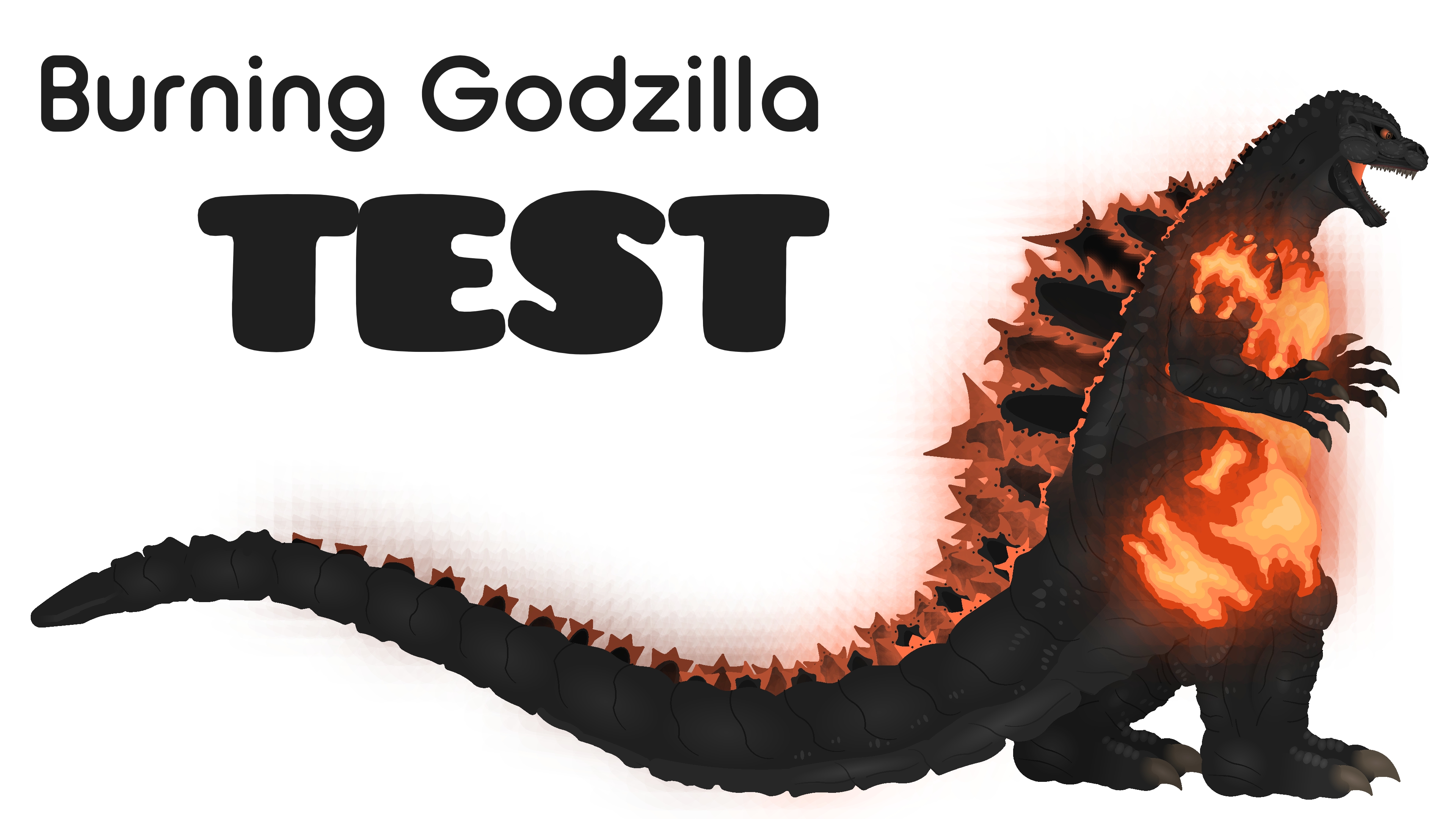 50 subs !!! Burning Godzilla test animation stick nodes