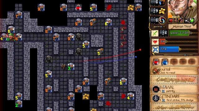 Desktop Dungeons Aqua Edition - Thief Silver Challenge
