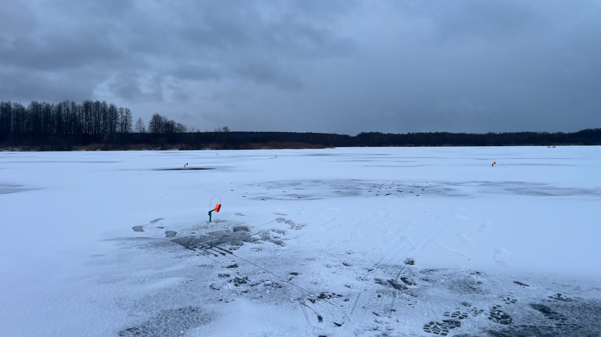 Рыбалка зимой , жерлицы на щуку .