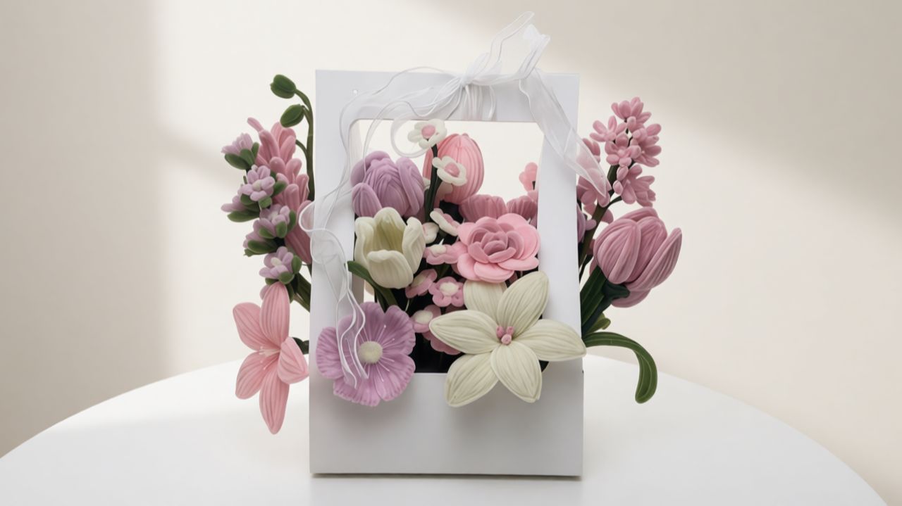 ИЗЯЩНЫЙ БУКЕТ ИЗ СИНЕЛЬНОЙ ПРОВОЛОКИ