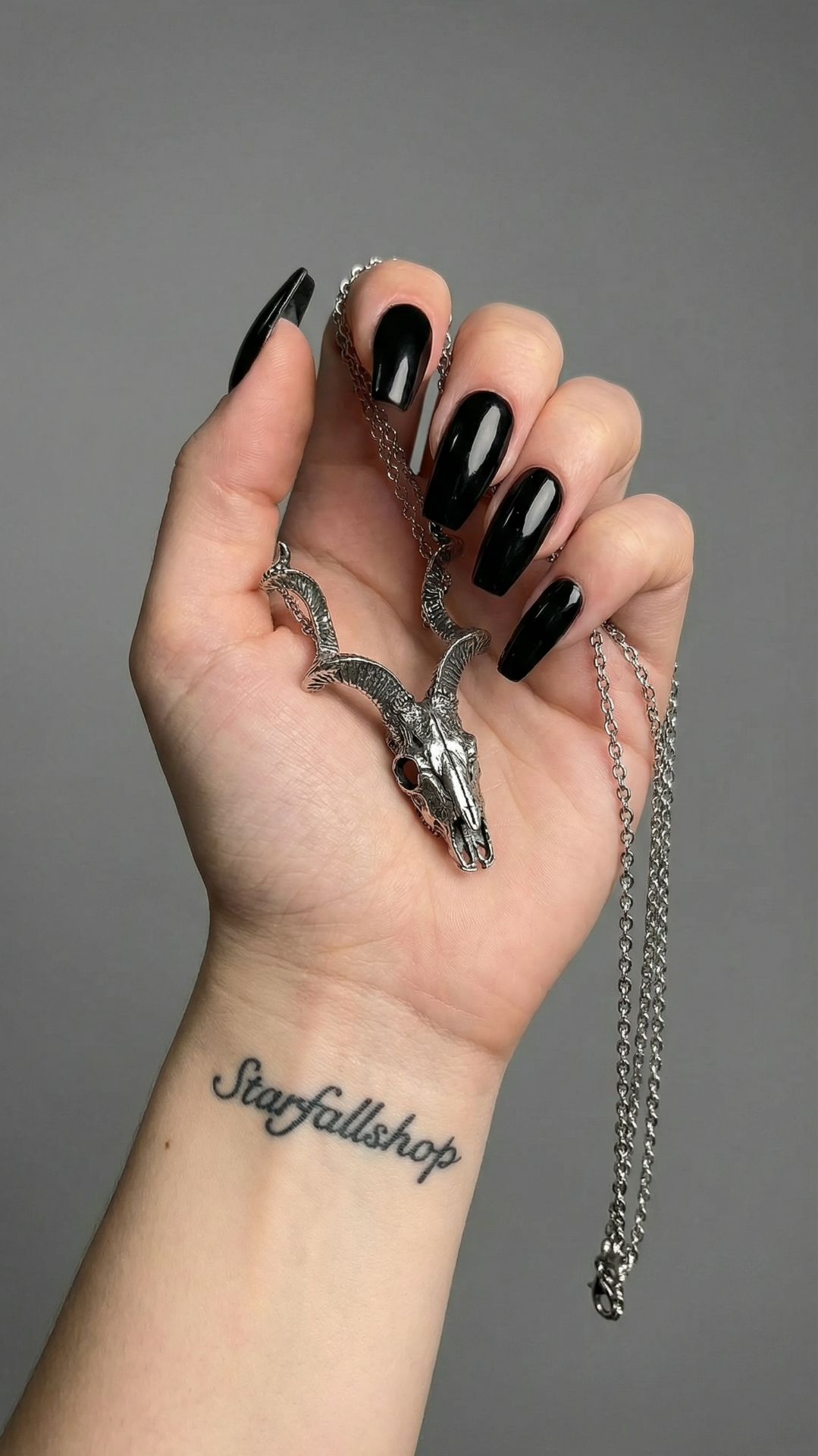 Стальной кулон на цепочке "Череп антилопы гну" от StarfallShop