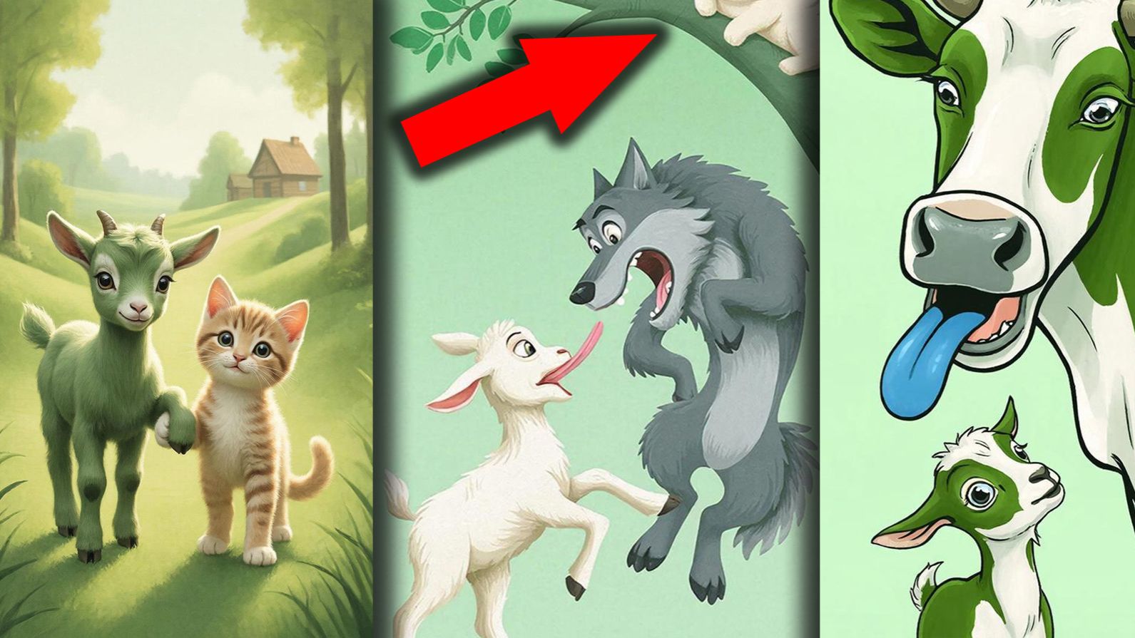 Сказка про козлёнка, который любил показывать язык