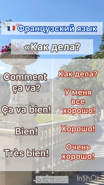 🇫🇷 «Как дела?» на французском языке 🇫🇷