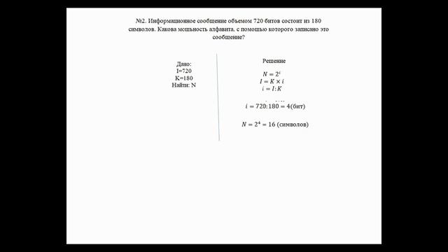 информатика 7кл- вес символа