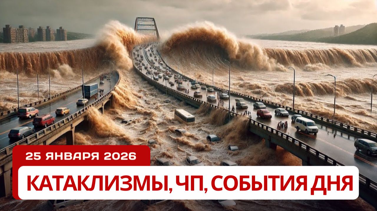 Новости Сегодня 25.01.2026 - Катаклизмы за сегодня, ЧП, События дня | Россия  Индия Европа США Китай