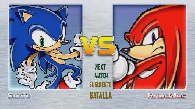 Соник против Наклза.(Sonic vs Knuckles).Mugen
