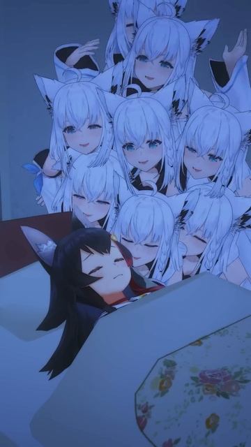 【🛌💤】最高の子守歌 #hololive #ホロライブ #白上フブキ #大神ミオ #FOXKAWAIISONG