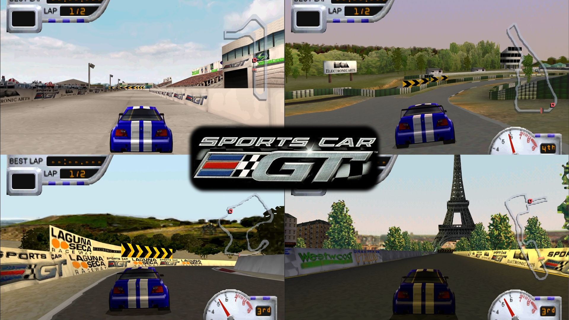 Sports Car GT (PS1) - Все Гоночные Трассы