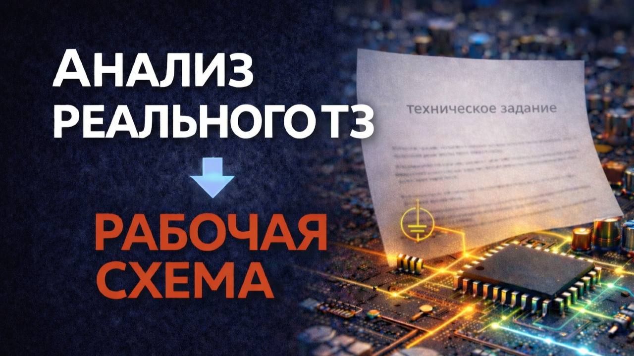 Анализ реального ТЗ  от заказчика на устройство👉 Рабочая схема