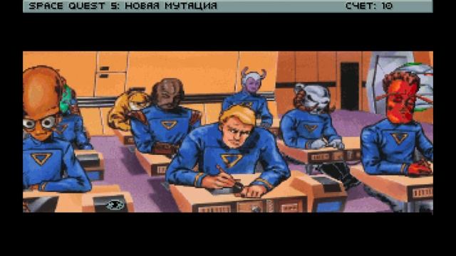 Space Quest 5 музыка из игры Roland MT 32 программная эмуляция в DOS box