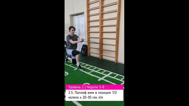 2.5. Паллоф жим в позиции 1-2 колено