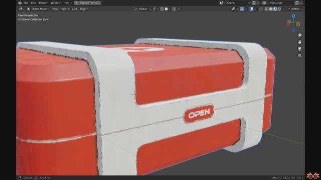 Рабочий процесс создания аптечки в Blender с помощью аддонов Fluent