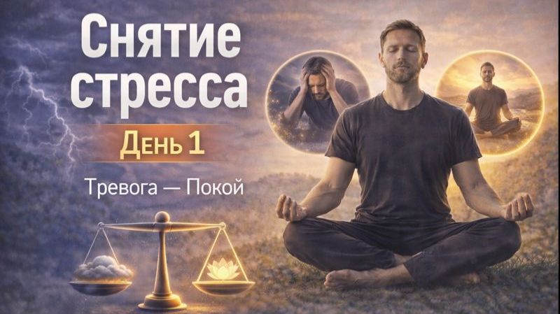 Медитация для снятия стресса. 1 день: Тревога - Покой