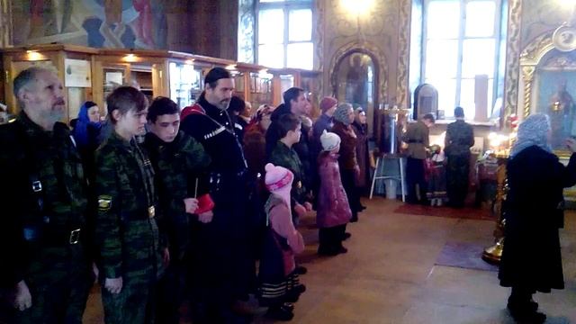 Рождественские казаки в день памяти святителя Алексия в 2014 году.