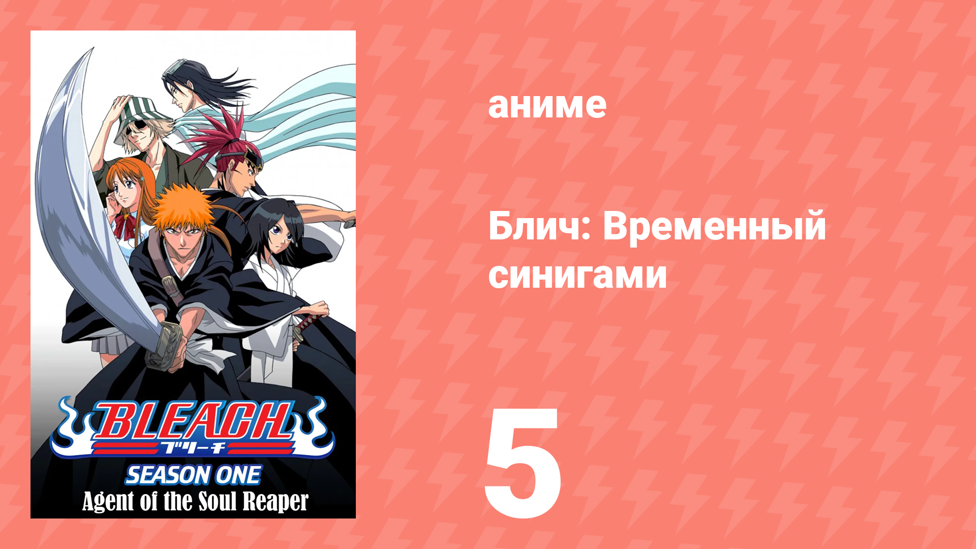 Блич: Временный синигами 5 серия (аниме-сериал, 2004)