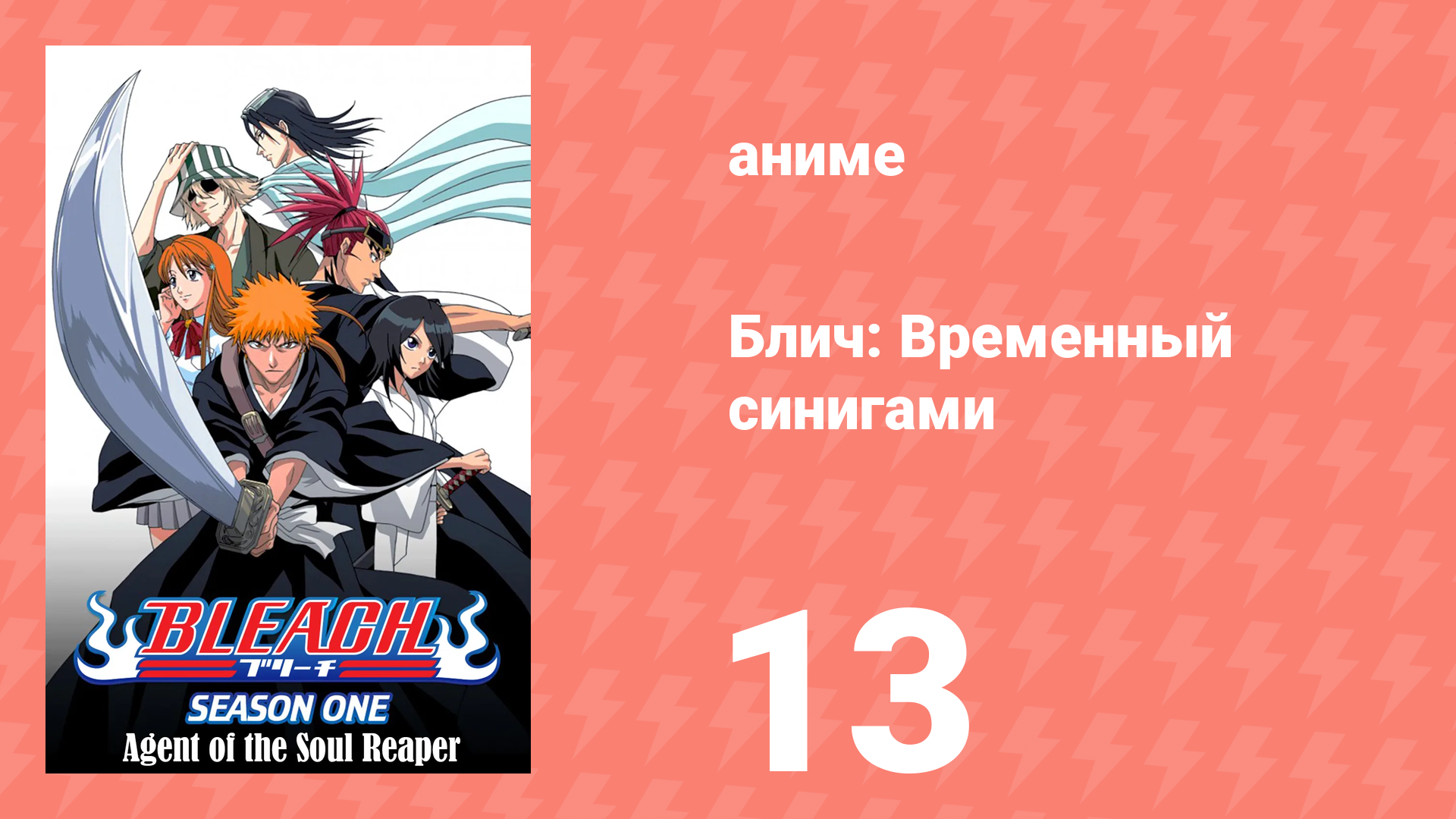 Блич: Временный синигами 13 серия (аниме-сериал, 2004)