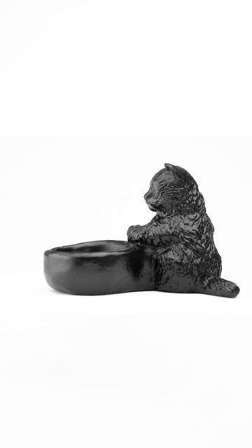 Подсвечник чугунный "Котик лев". Артикул 200040. https://феникс.art