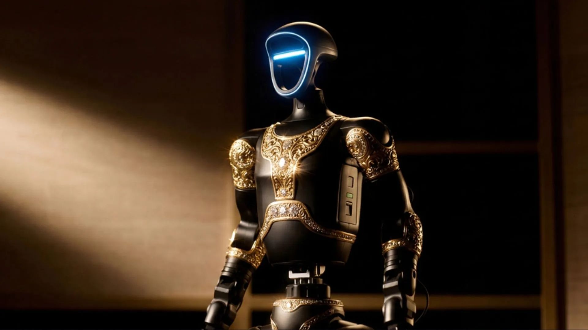 Робот «Аладдин» с золотом и драгоценными камнями и рабочие роботы для специальных операций.