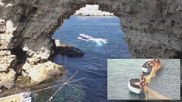 Крым. ТАРХАНКУТ. Рыбацкая  стан. Кефаль. Часть 3