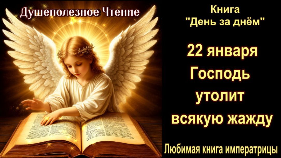 22 Января "Господь утолит всякую жажду" Книга "День за днем"