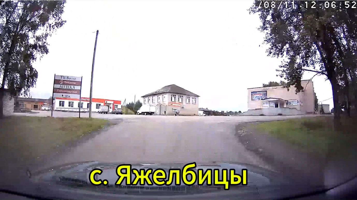 Яжелбицы из окна авто Валдайский район, Новгородская область