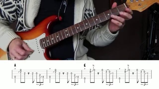 Rock  Blues in E(guitar solo,tab,backing track)