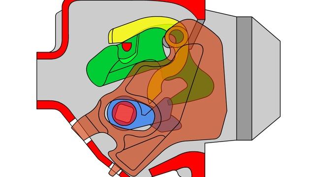 1. Сцепка механизма автосцепки СА-3 вид сбоку