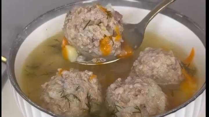Домашний тефтелевый СУП...🍲😋