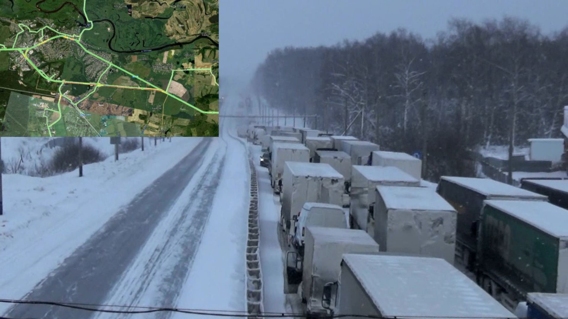 27.01.2026 Пробка на трассе М-7 около города Вязники