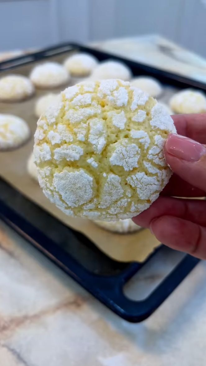 Лимонное печенье мраморное