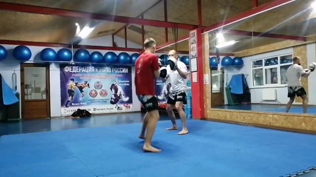 Индивидуальная тренировка на лапах. Егор. КЭМПО-ММА бокс кикбоксинг