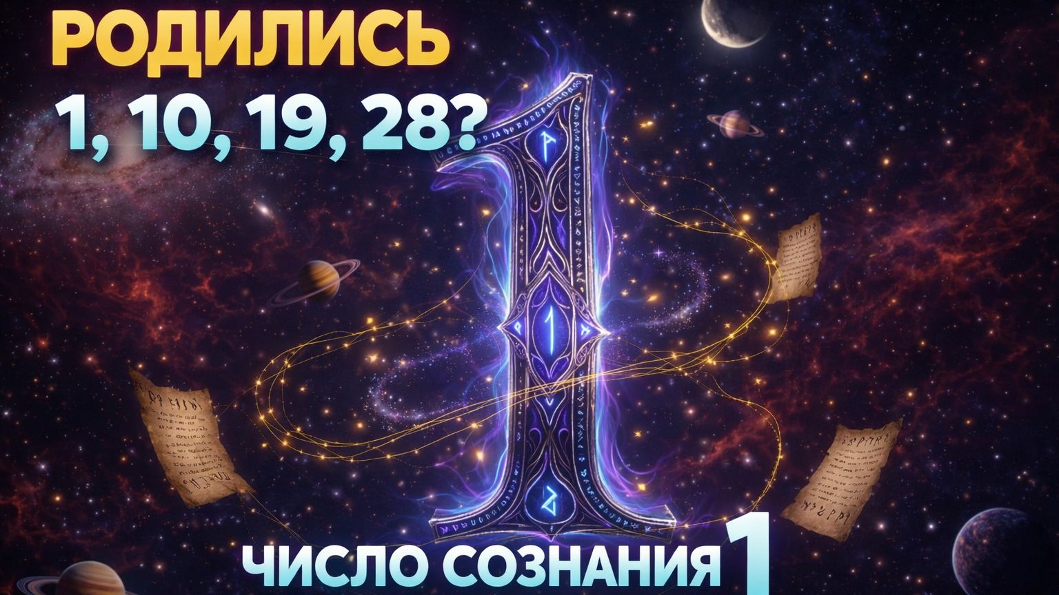 РОЖДЁННЫЕ 1,10,19,28 ЧИСЛА. ЧИСЛО СОЗНАНИЯ 1