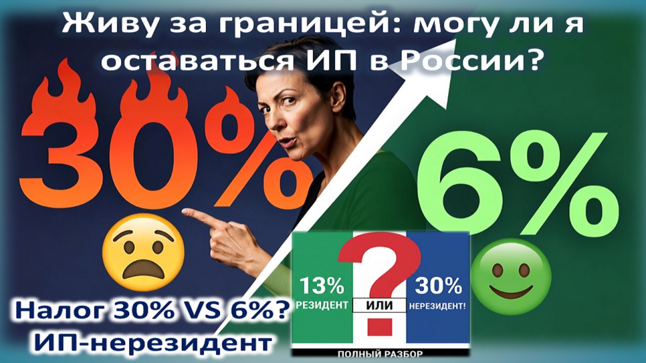 ИП переехал за границу: закрывать ли ИП? Налоги: НДФЛ 30% или УСН 6%? Полный разбор и чек-лист