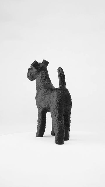 Статуэтка чугунная "Собака Эрдельтерьер". Артикул 200128. https://феникс.art