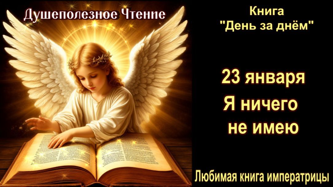 23 Января "Я ничего не имею" Книга "День за днем"