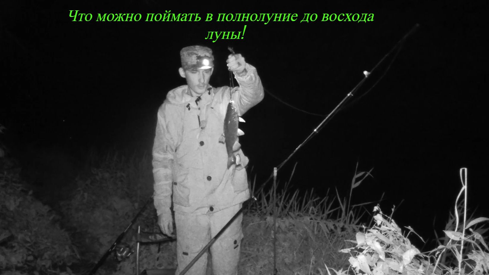 Ночная рыбалка в полнолуние. Не советую в такое время ловить ночью.