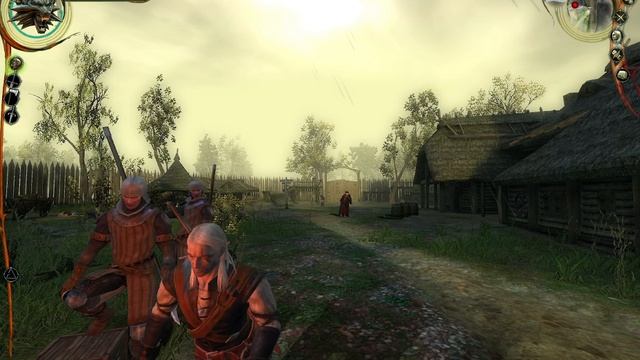 Сражаюсь с враждебным растением в The Witcher 1 #4