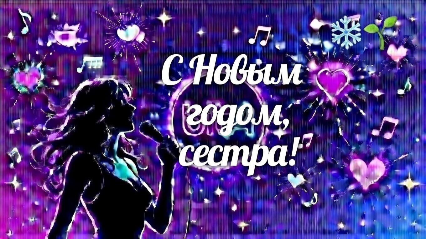 С Новым годом, сестра! (Remix) #musik #музыка #песня #любимпеть #новыйгод #красивыепоздравления