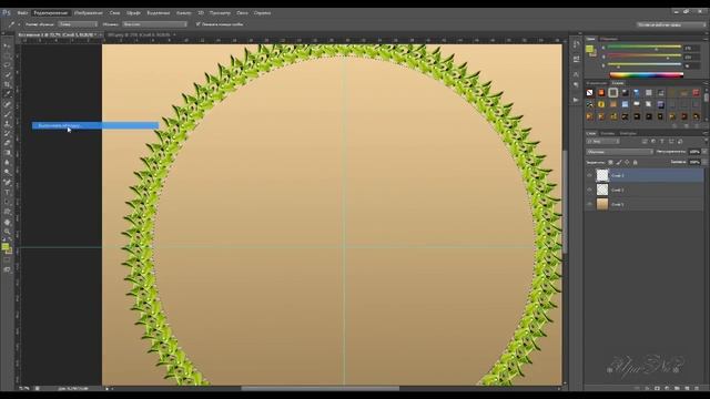Урок № 21 от Ирины Рамки круглые из того что было в Photoshop