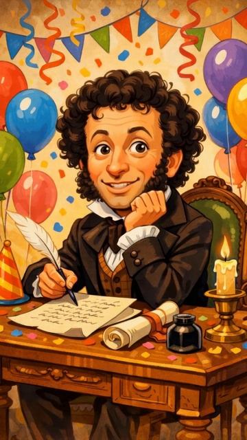 Поздравление с днем рождения от Александра Пушкина (Именное видео) ✍️✨