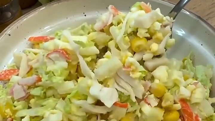 Нежный крабовый САЛАТ без риса...🥗🦀😋