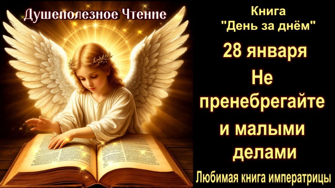 28 Января "Не пренебрегайте и малыми делами" Книга "День за днем"