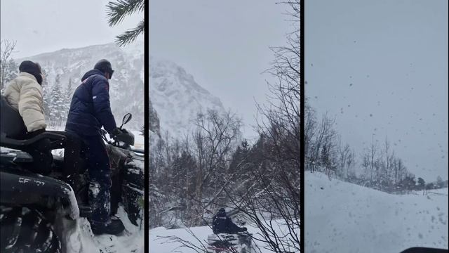 До водопада на квадроциклах в Приэльбрусье