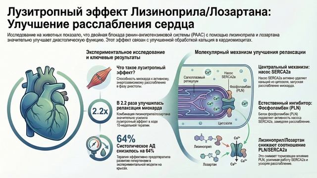 Лузитропный эффект Лизиноприла: молекулярные механизмы и клиническое значение