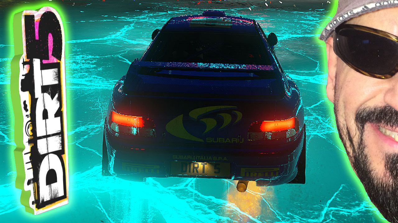 Гоняем по льду с подсветкой на замерзшем проливе DIRT 5