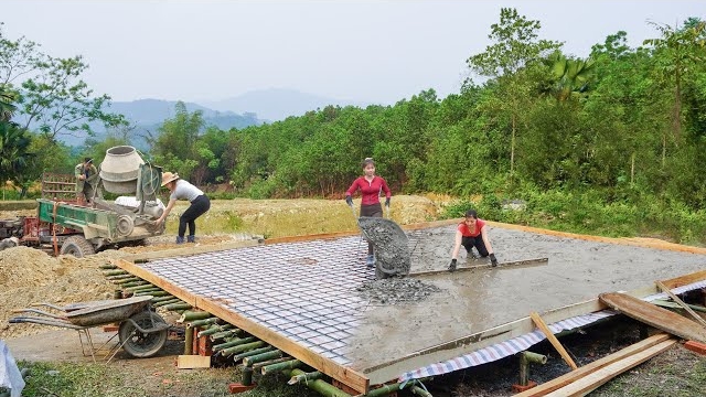 Строю дом мечты. Бетонный пол с твердым железным сердечником. Серия 2. Ли Фук
