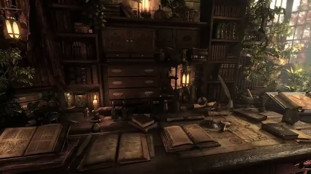 Библиотека... Осень за окном... Эмбиент....