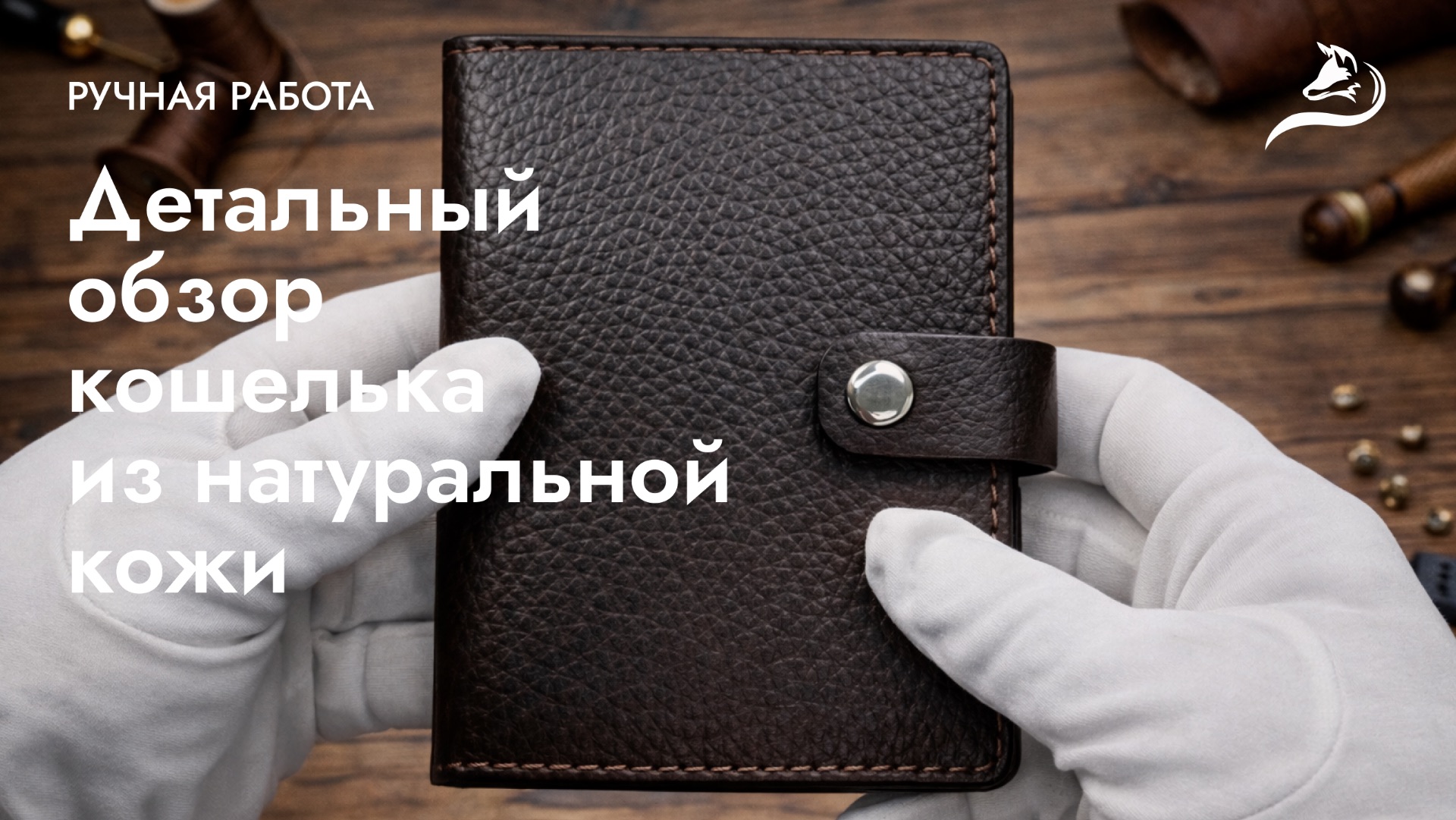 Кожаный кошелёк ручной работы из натуральной кожи