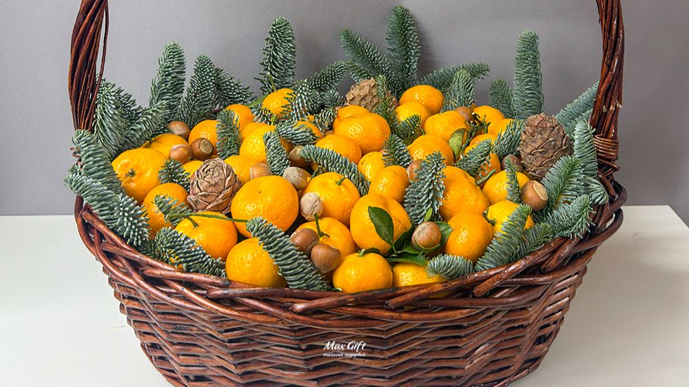 Фруктовая корзина «Мандариновый Новый год»